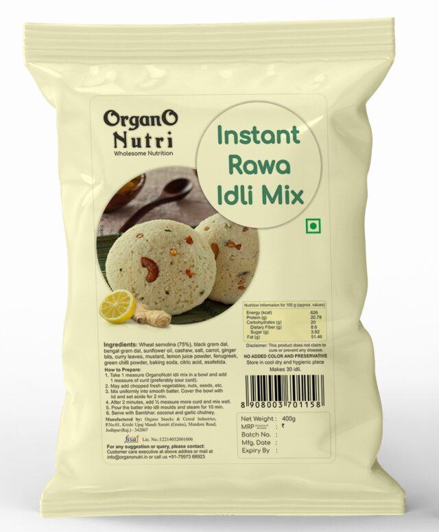 OrganoNutri Instant Bajra Idli (Pearl Millet Idli) Mix, 400g